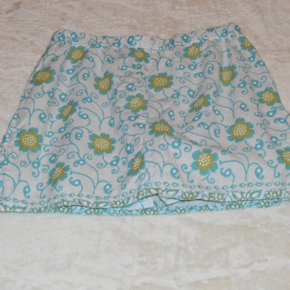 Boston Proper | Shorts | Boston Proper Linen Skort Turquoise Floral ...